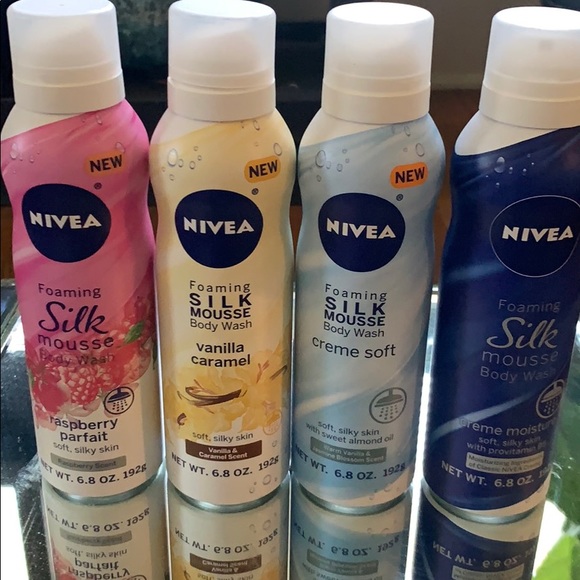 Nivea | Bath & Body | Nivea Silk Mousse Body Wash In Lots Of 4 68 Oz ...